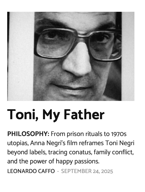 Toni, My Father | Modern Times Review – Leonardo Caffo™